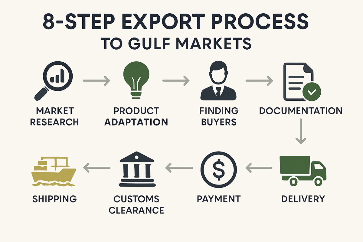 الدليل الشامل للتصدير إلى دول الخليج: خطوات عملية للمصدرين السوريين - منصة التجار